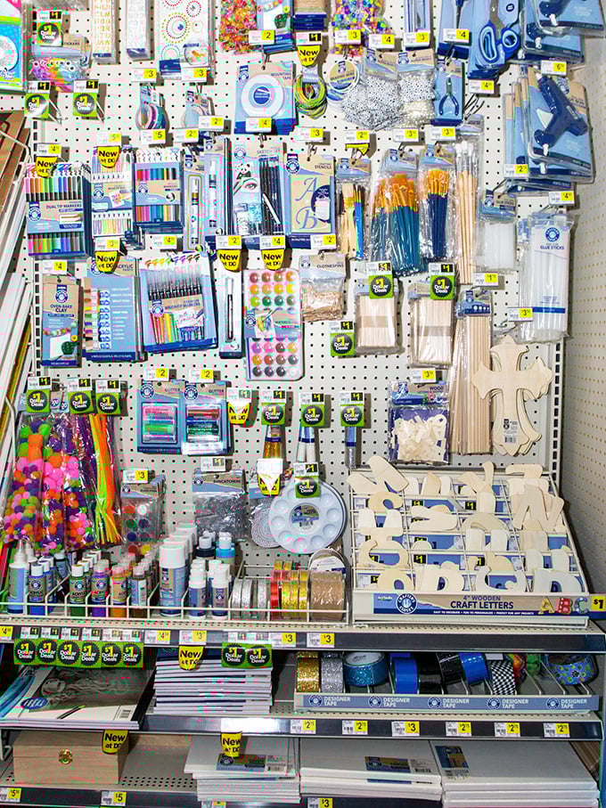 Craft supply heaven for creative minds on a budget, where DIY dreams begin with colorful possibilities.