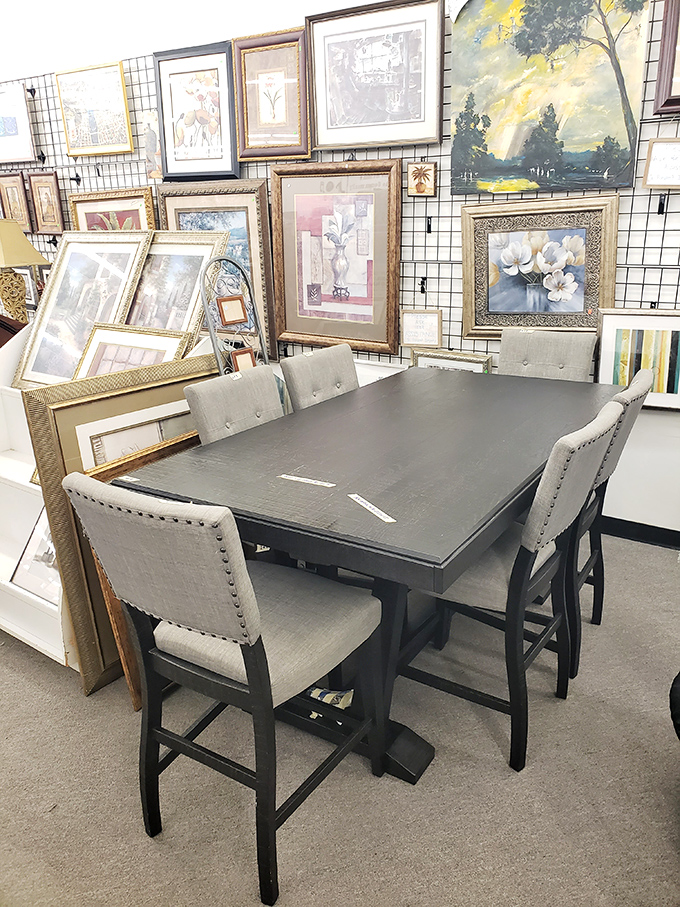 Wall-to-wall inspiration for your next home makeover. These framed treasures once adorned someone else's perfect dinner party backdrop.