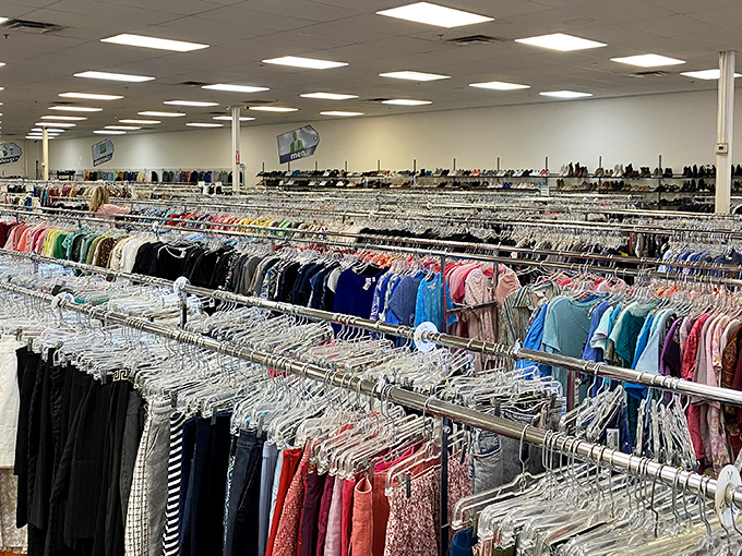 Rack after rack of possibilities &ndash; where fashion trends of the past five decades mingle in a democratic display.