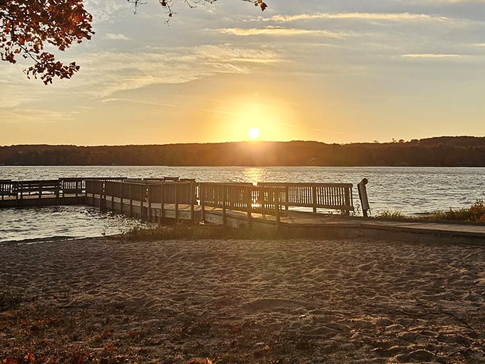 Mother Nature showing off at sunset, painting the sky in hues that would make even Bob Ross jealous.