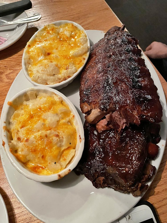 Ribs and mac & cheese that make you question your table manners&mdash;should you use a fork or just surrender to the primal joy of eating with your hands?