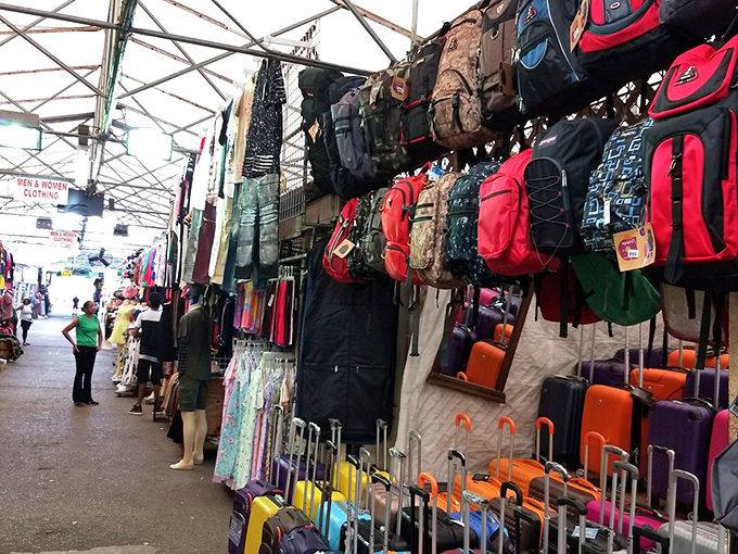 Backpack boulevard offers everything from hiking gear to school supplies. The luggage selection suggests you should probably buy an extra suitcase for all your finds.