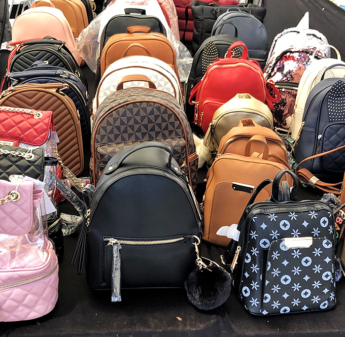 Designer-style handbags in every color create a rainbow of affordable fashion possibilities for everyone.