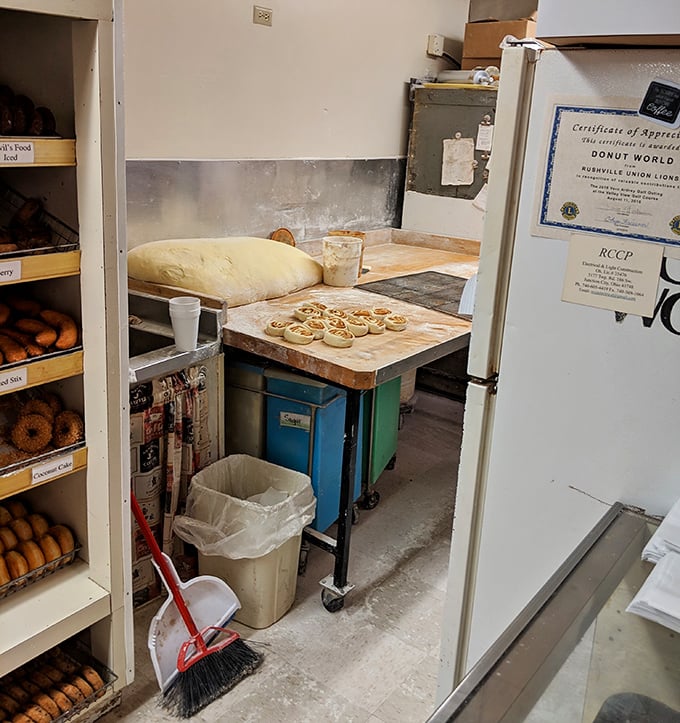 Behind the scenes where the magic happens &ndash; those racks hold more happiness than a greeting card store.