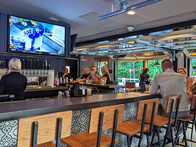 The bar area&mdash;where sports fans, cocktail enthusiasts, and food lovers find common ground amid the gentle clinking of glasses and friendly banter.