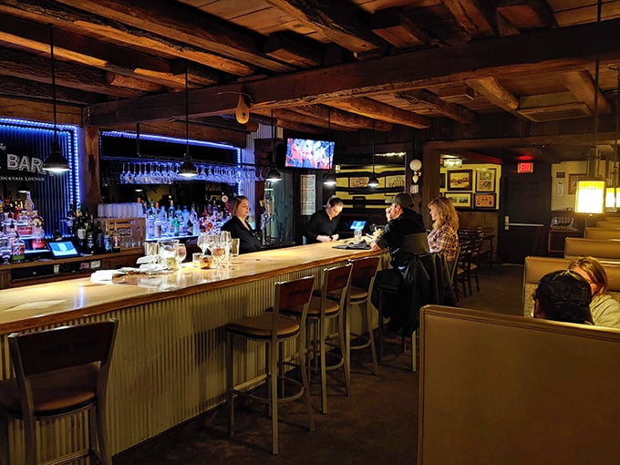 The bar isn't just where drinks are served&mdash;it's command central for an evening of culinary delight, where bourbon meets beef in perfect harmony.