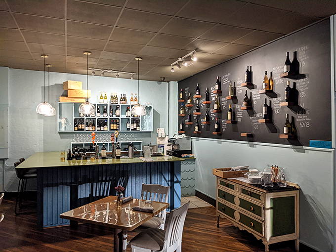 The bar wall displays bottles like trophies of taste. This isn't just where drinks are made&mdash;it's where memories begin.