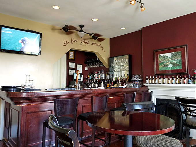 It's five o'clock somewhere proclaims the bar area, where crafted cocktails and fine wines await to complement your culinary journey.