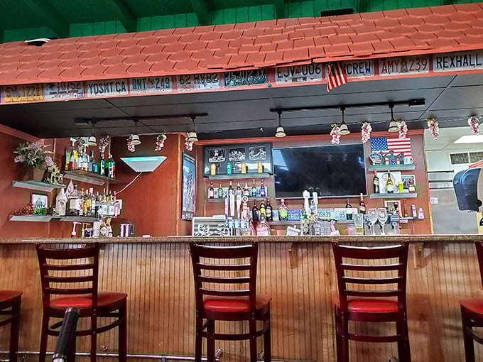 The bar area doesn't just serve drinks&mdash;it serves as a front-row seat to the morning ritual of a community coming together.