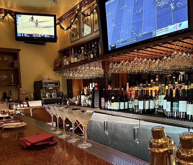 A bar stocked for serious decisions&mdash;where martinis are measured in smiles and horse races are watched with bated breath.