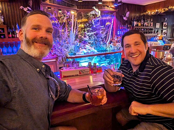 Two friends, two Old Fashioneds, and one spectacular fish tank. Some Wisconsin traditions are worth preserving for all eternity.