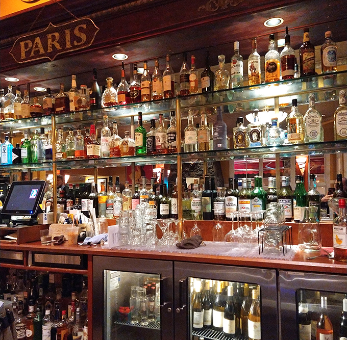 The bar doesn't just stock bottles; it showcases liquid art. That "Paris" sign isn't lying &ndash; you're as close to the City of Light as Marin County gets.