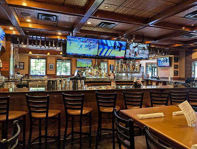 A bar that understands the importance of options. Those tap handles stand like soldiers ready to serve the thirsty masses.