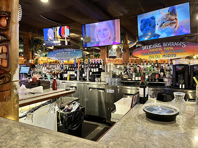 The bar doesn't just serve drinks &ndash; it crafts liquid companions worthy of those legendary seafood platters.