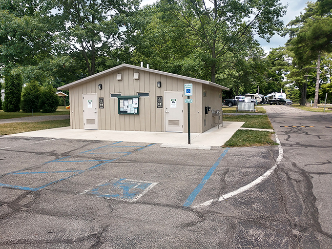 Not the most glamorous photo in the collection, but let's be honest—clean, accessible facilities are the unsung heroes of any great park visit.