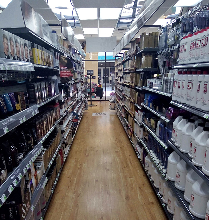Beauty product heaven where half-priced hair care promises to transform you into someone who actually follows their stylist's advice.
