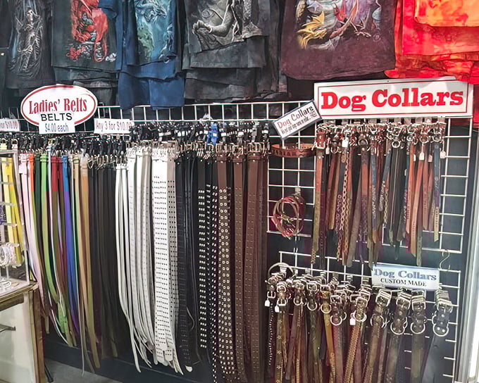 Belt displays showcase leather goods with organization that would impress even the most particular fashion enthusiast.