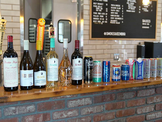 Liquid reinforcements standing at attention. From craft beer to wine, they've got your thirst covered while you tackle the meat sweats.