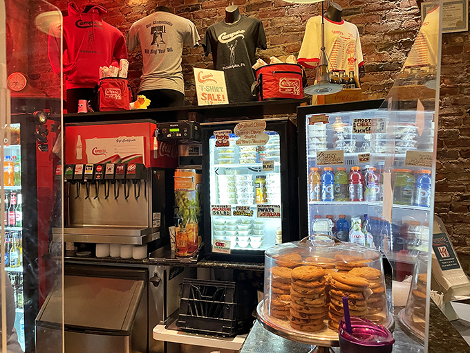 Campo's merchandise corner&mdash;where you can take home a t-shirt to remember your meal by, though your taste buds will never let you forget.