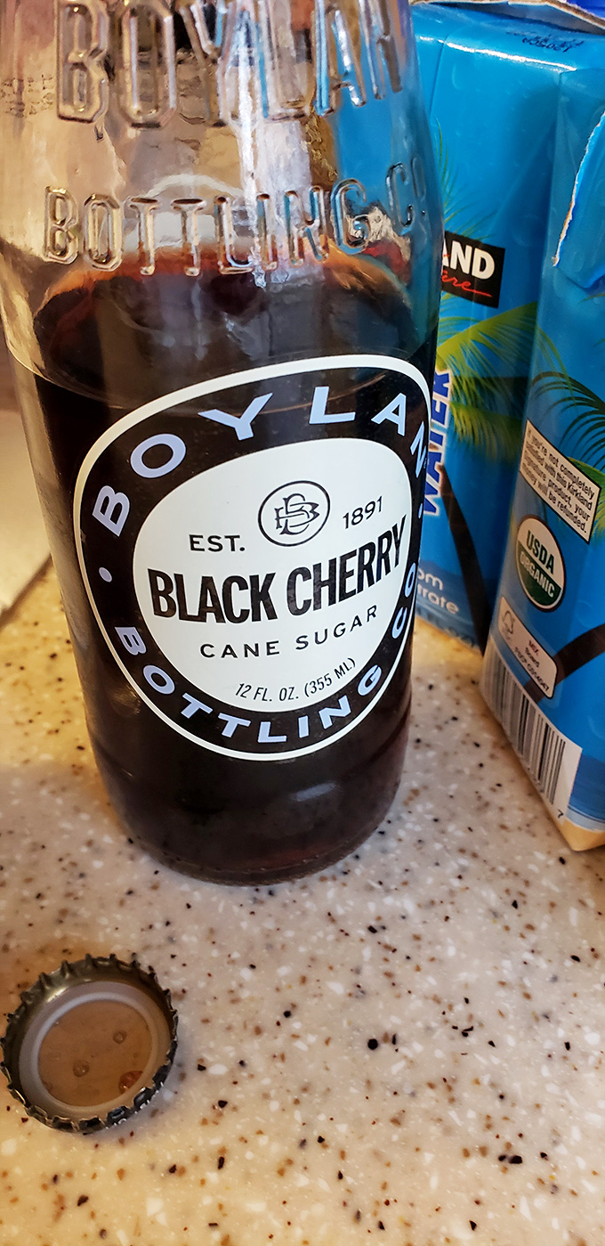 Nothing complements a serious sandwich situation quite like the sweet, fizzy embrace of black cherry cola.