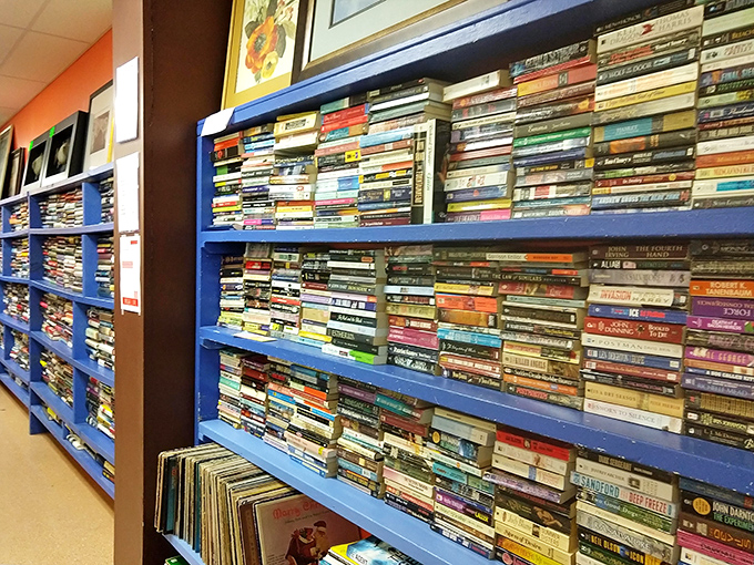 The book section rivals small libraries, offering literary journeys from just-released bestsellers to dog-eared classics for pocket change.