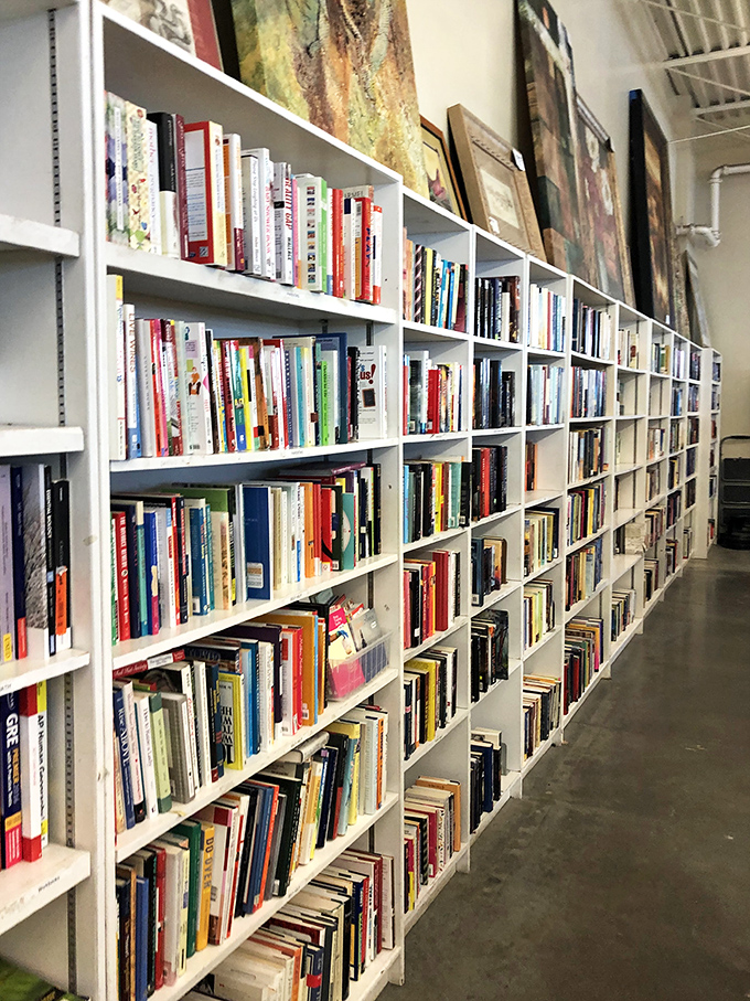 The book section rivals many small-town libraries, offering literary journeys for the price of a fancy coffee.