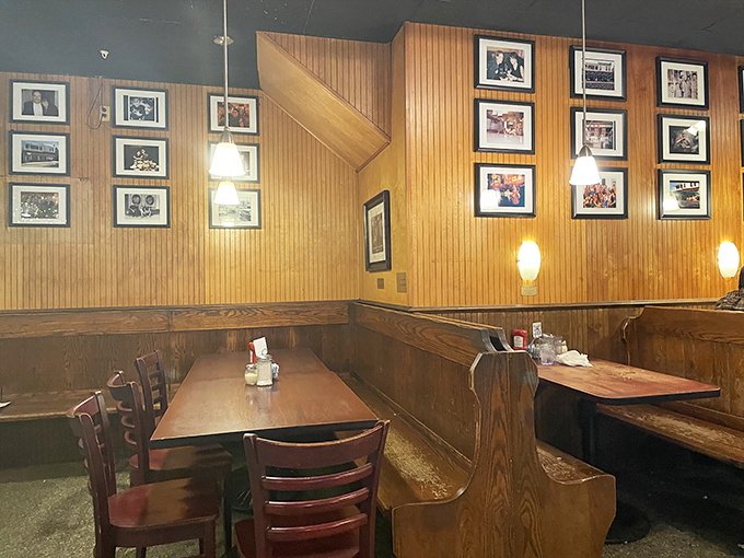 Booths so comfortable, you'll want to move in and forward your mail to table twelve.