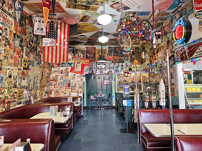 The diner equivalent of a cathedral&mdash;soaring ceilings, stained glass replaced by vintage ads, and red vinyl pews for worshipping at the altar of comfort food.