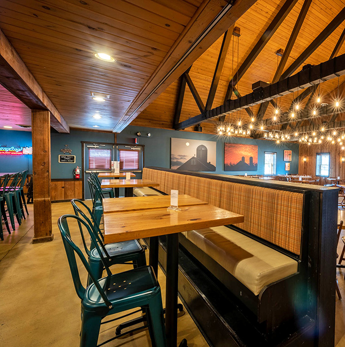 Booth seating that invites you to settle in for the long haul. The kind of comfortable corner where food comas are welcomed, not judged.