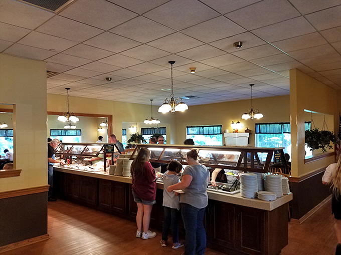 The buffet area – hallowed ground where difficult decisions must be made about just how much one plate can reasonably hold.