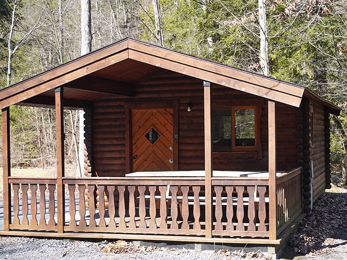 Rustic luxury defined. Poe Valley's cabins offer woodland charm with just enough comfort to keep camping complaints at bay.