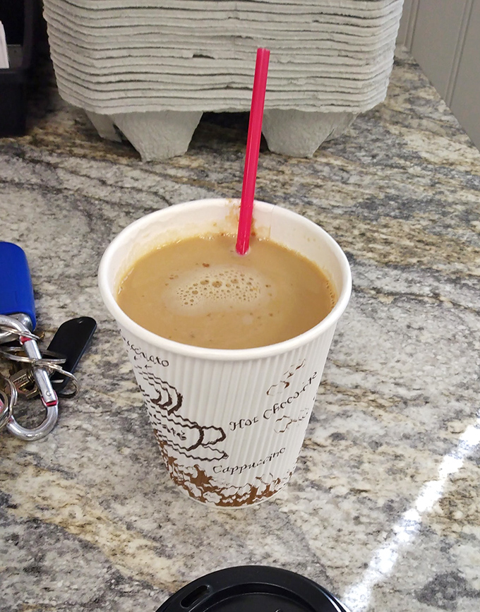 Coffee in its natural Pennsylvania habitat—steaming, creamy, and ready to be the perfect dance partner for whatever pastry you've chosen.