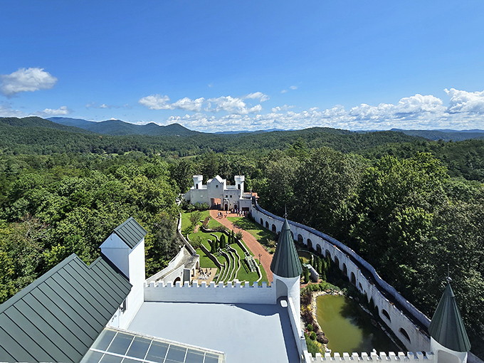 The panoramic mountain views from the castle grounds remind you that while the architecture says "Europe," the landscape proudly declares "Georgia."