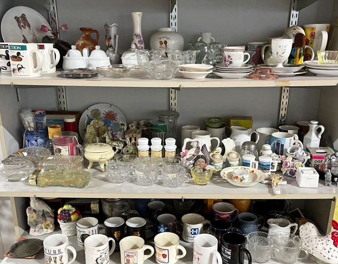 Vintage ceramics and glassware that survived decades to grace tables with timeless elegance again.