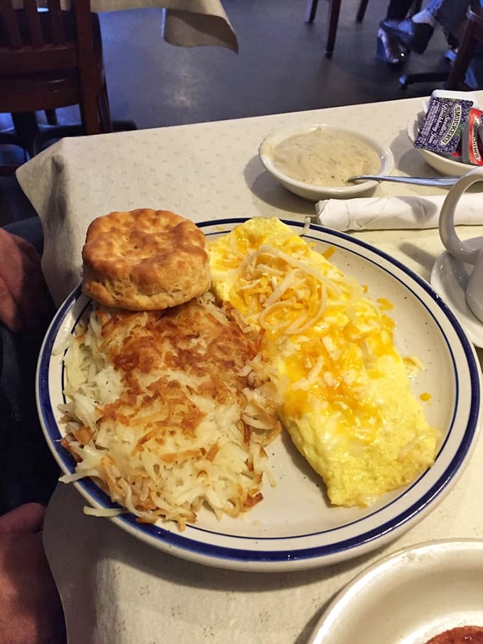 This breakfast plate makes a repeat appearance because some views deserve an encore - especially when hash browns are involved.