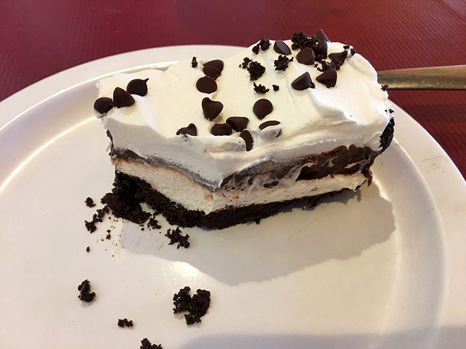 The chocolate lasagna dessert proves that some of the best Italian-American innovations happen when rules are deliciously broken. Worth saving room for.