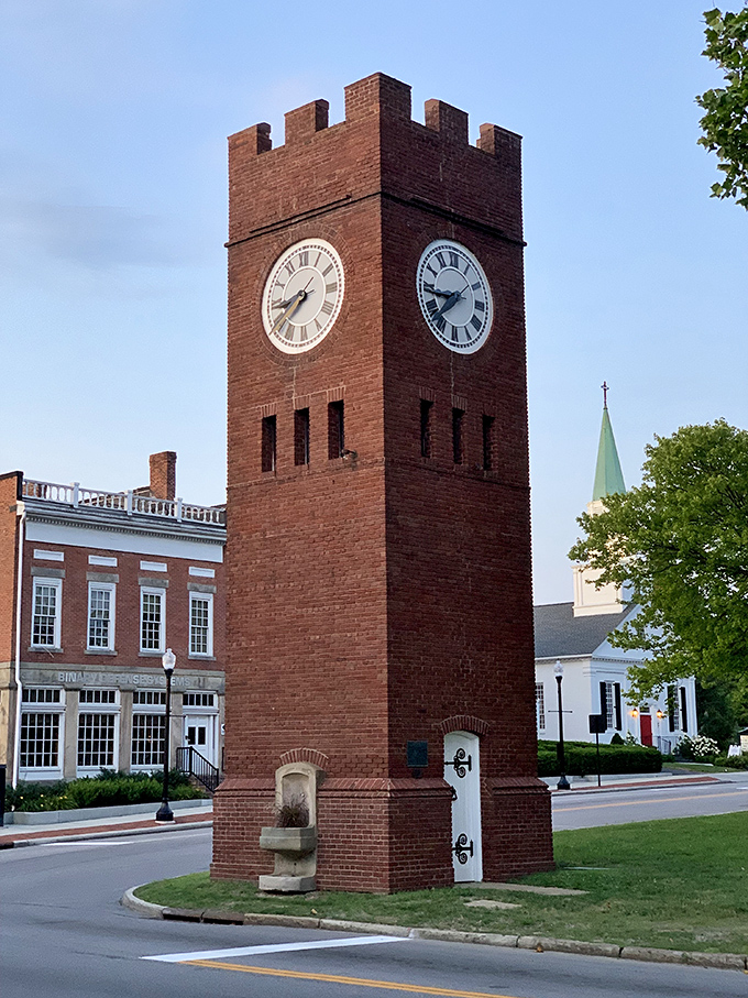 The iconic clock tower stands sentinel over Hudson, keeping time for generations while refusing to be rushed by modern life.