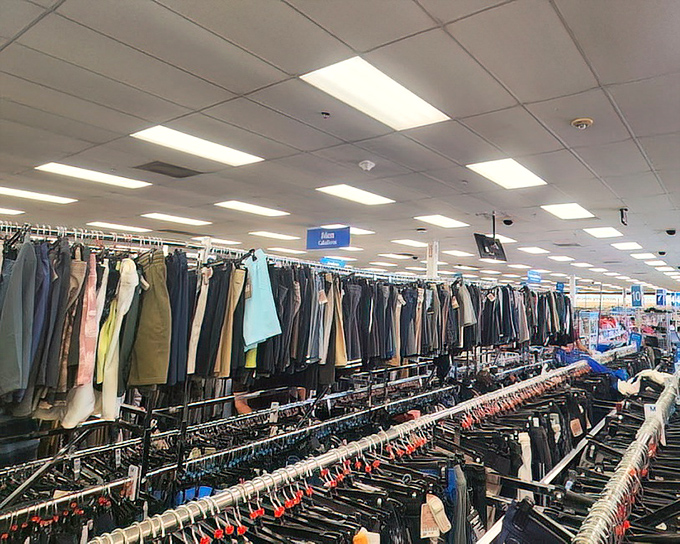 Clothing racks that stretch to the horizon&mdash;a denim sea where the perfect pair of pants hides like buried treasure.