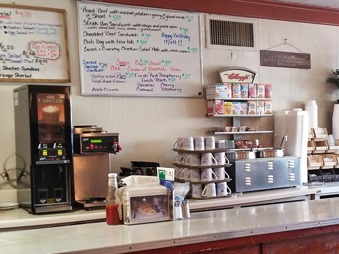 Specials written by hand because computers would just complicate things. Pie flavors that rotate with the seasons and the baker's mood.