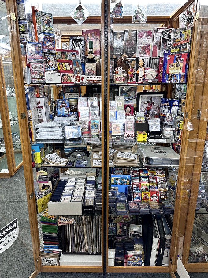 Sports memorabilia heaven behind glass&mdash;where childhood heroes and forgotten seasons remain forever in their prime.