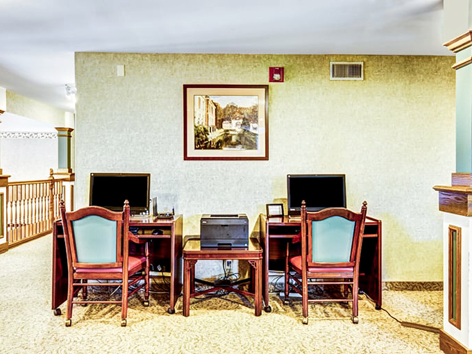 The computer station: where grandparents perfect their emoji game and occasionally FaceTime with grandkids without accidentally using those funny filter.