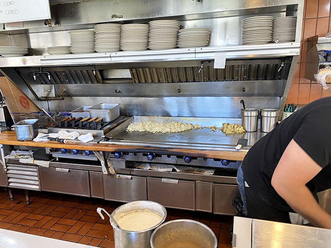 The flat-top grill &ndash; hallowed ground where potato mountains transform into home fry masterpieces before your very eyes.