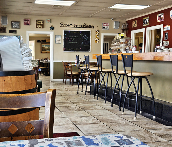 Counter seating: where solo diners become breakfast philosophers and the staff knows exactly how you like your eggs.