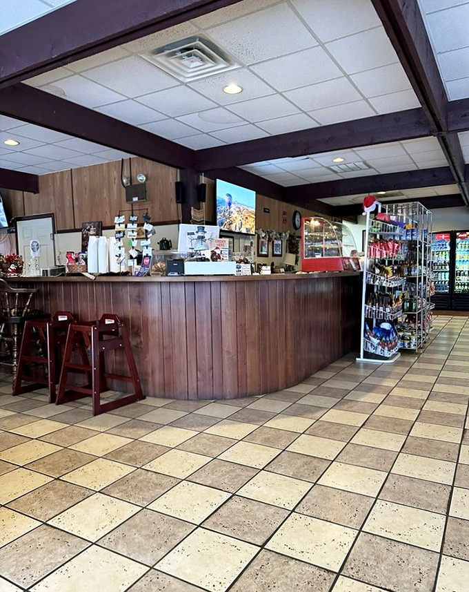 The counter where culinary magic begins&mdash;simple surroundings that let the extraordinary flavors take center stage.