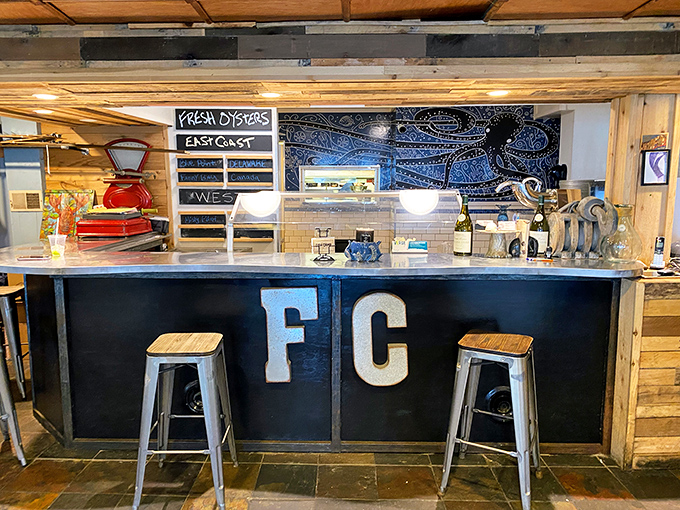 The oyster bar's "FC" counter is where seafood dreams come true. That chalkboard menu of daily catches is like a maritime stock exchange of deliciousness.