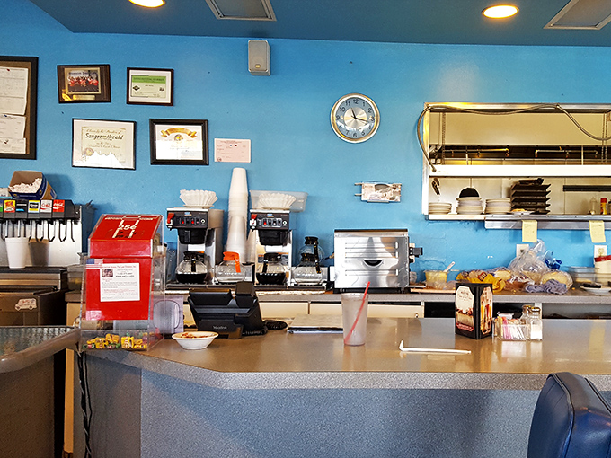 Coffee station command central, where caffeine dreams come true. Those coffee pots have witnessed more morning transformations than a superhero phone booth.