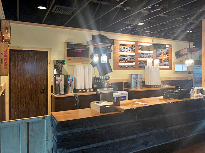 The drink station &ndash; where sweet tea flows like liquid sunshine, ready to cut through all that beautiful barbecue richness.