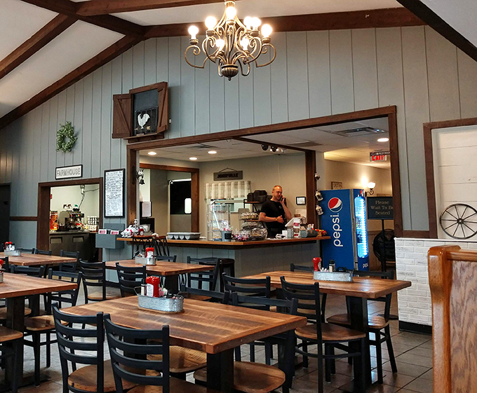 The pass-through window: where kitchen magic becomes table reality. That moment of anticipation when you spot your order being plated.