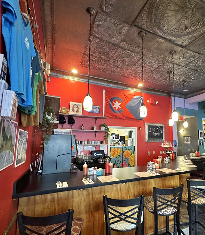 The counter where breakfast magic happens. Those pendant lights illuminate more than just the space&mdash;they spotlight culinary treasures worth traveling for.