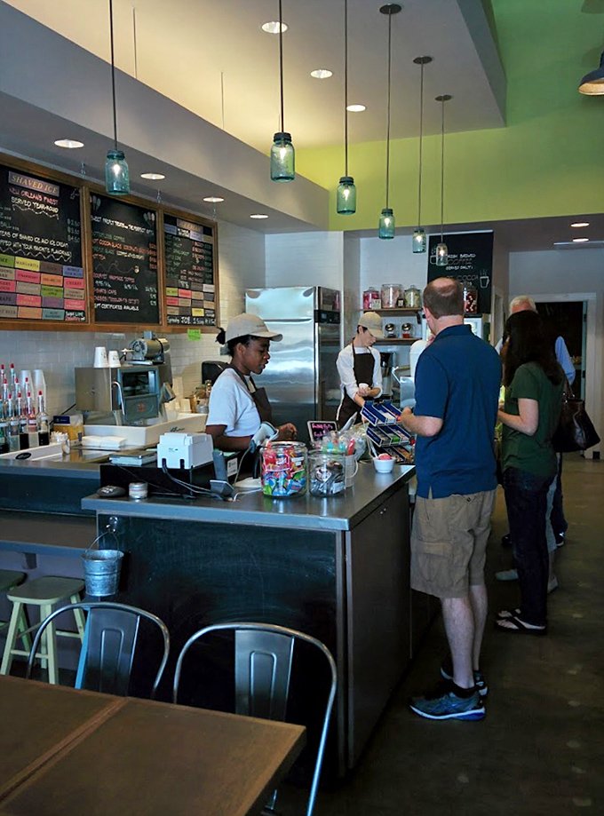 Where the magic happens. The counter where strangers become regulars and "I'll just have one scoop" becomes a delightful falsehood.